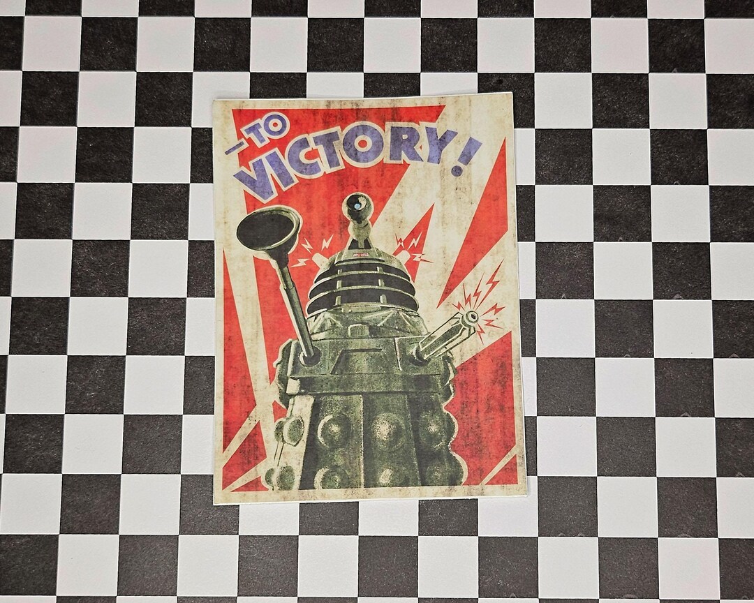 Dalek Vinyl Sticker: Doctor Who Vintage Propaganda Art - Etsy UK