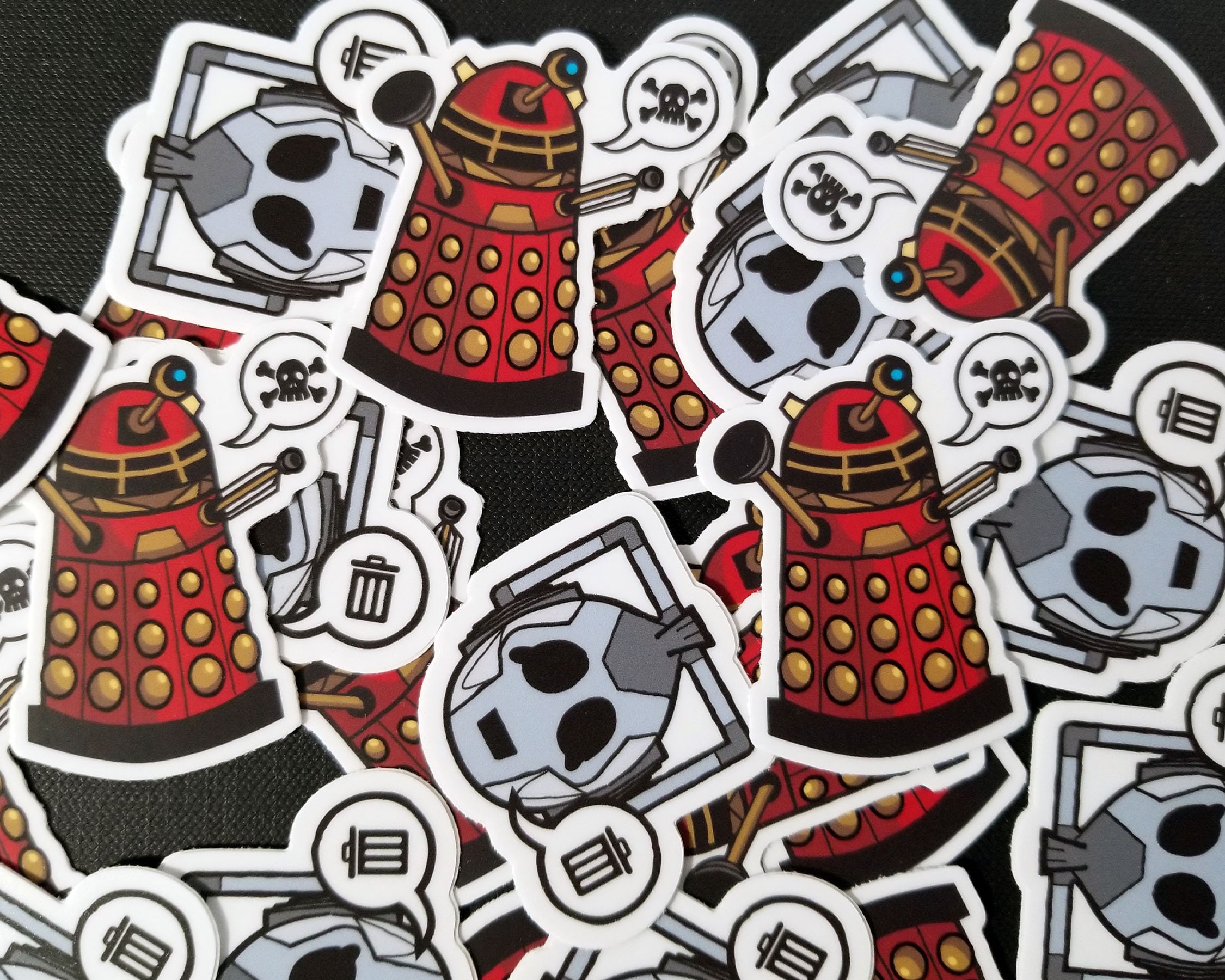 Doctor Who Small Cyberman Vinyl Sticker Cartoon Art Decal - Etsy