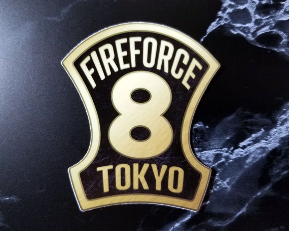 Fire Force Badge Vinyl Sticker 8th Division Logo Insignia | Etsy