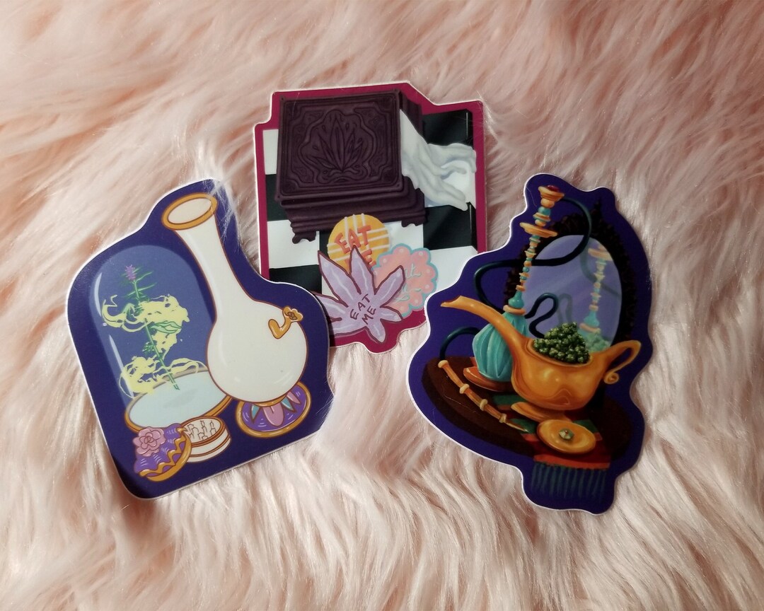 Pot Princess Vinyl Sticker Set Fairytale Smoke Kit Marijuana Weed ...