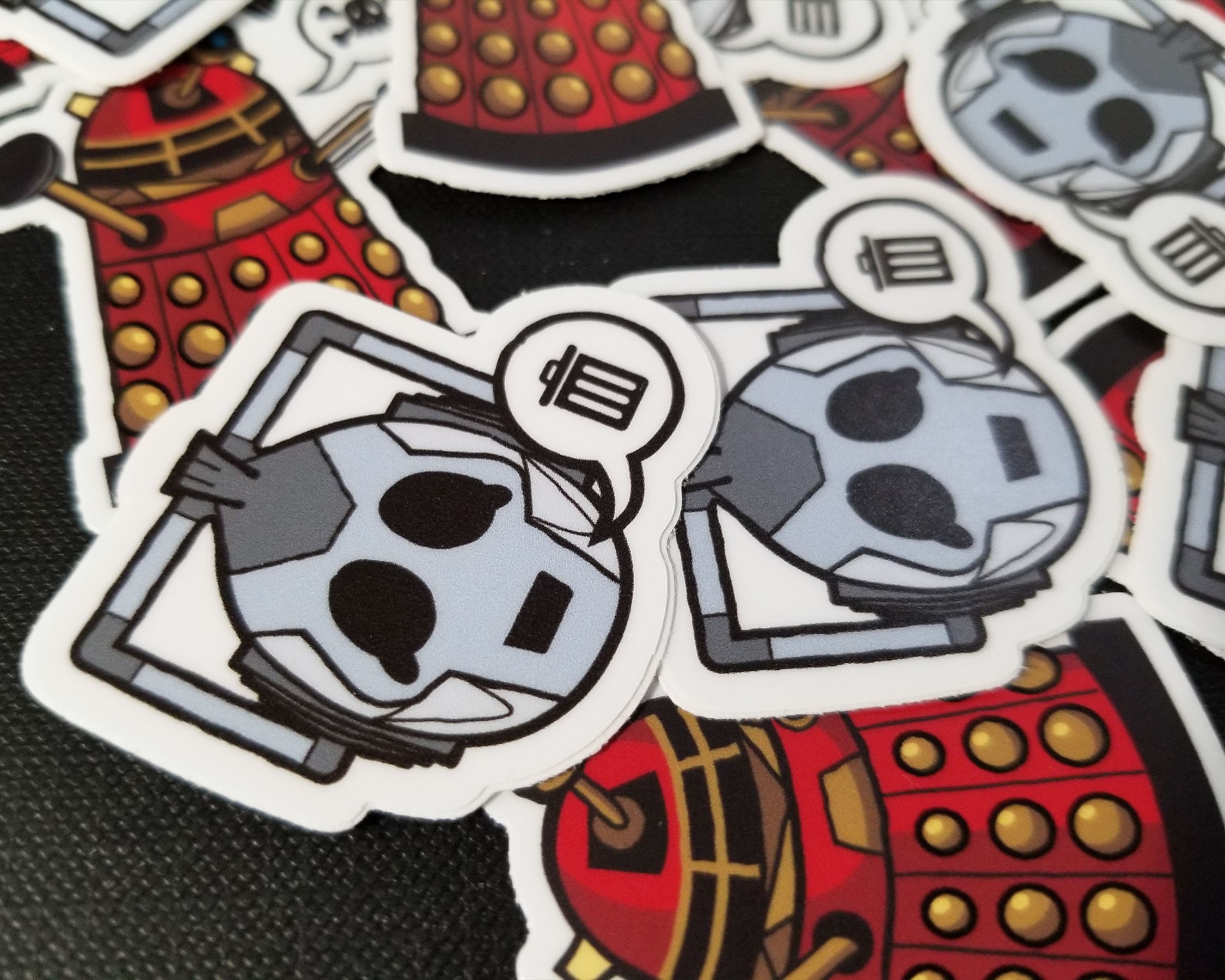 Doctor Who Small Cyberman Vinyl Sticker Cartoon Art Decal - Etsy