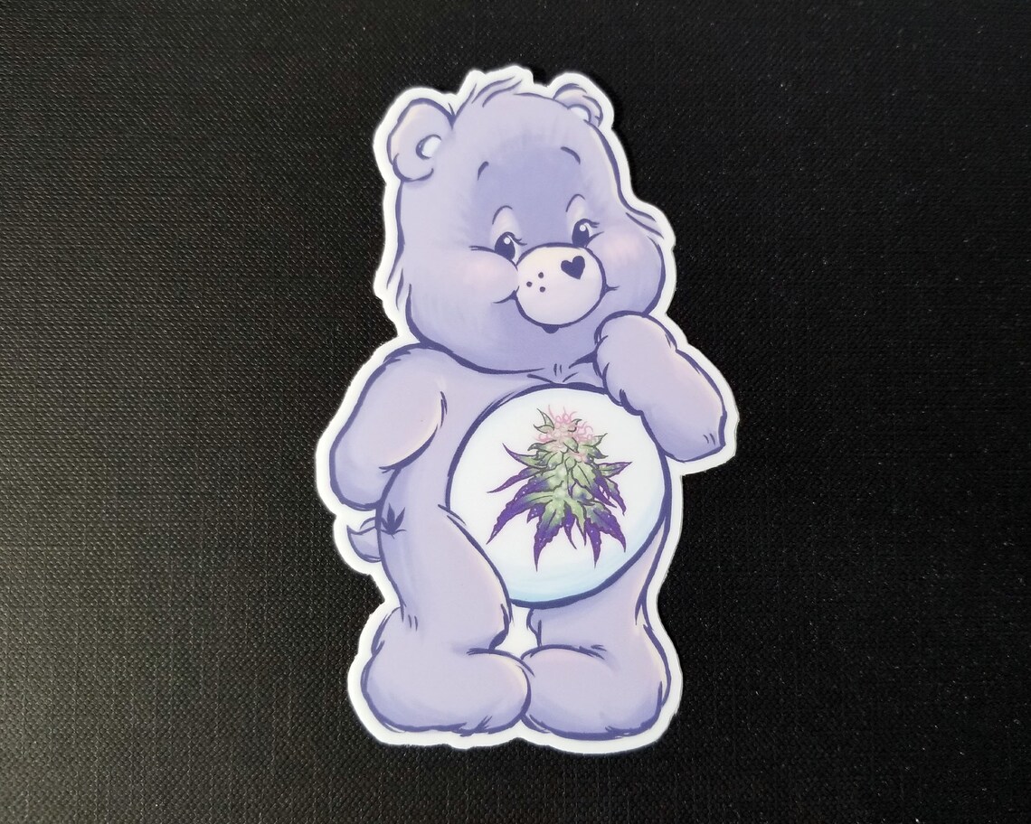 Kush Bear Vinyl Weed Sticker Marijuana Cannabis Art Decal | Etsy