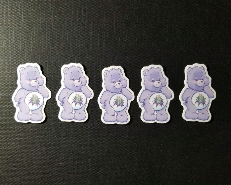 Kush Bear Vinyl Weed Sticker Marijuana Cannabis Art Decal | Etsy