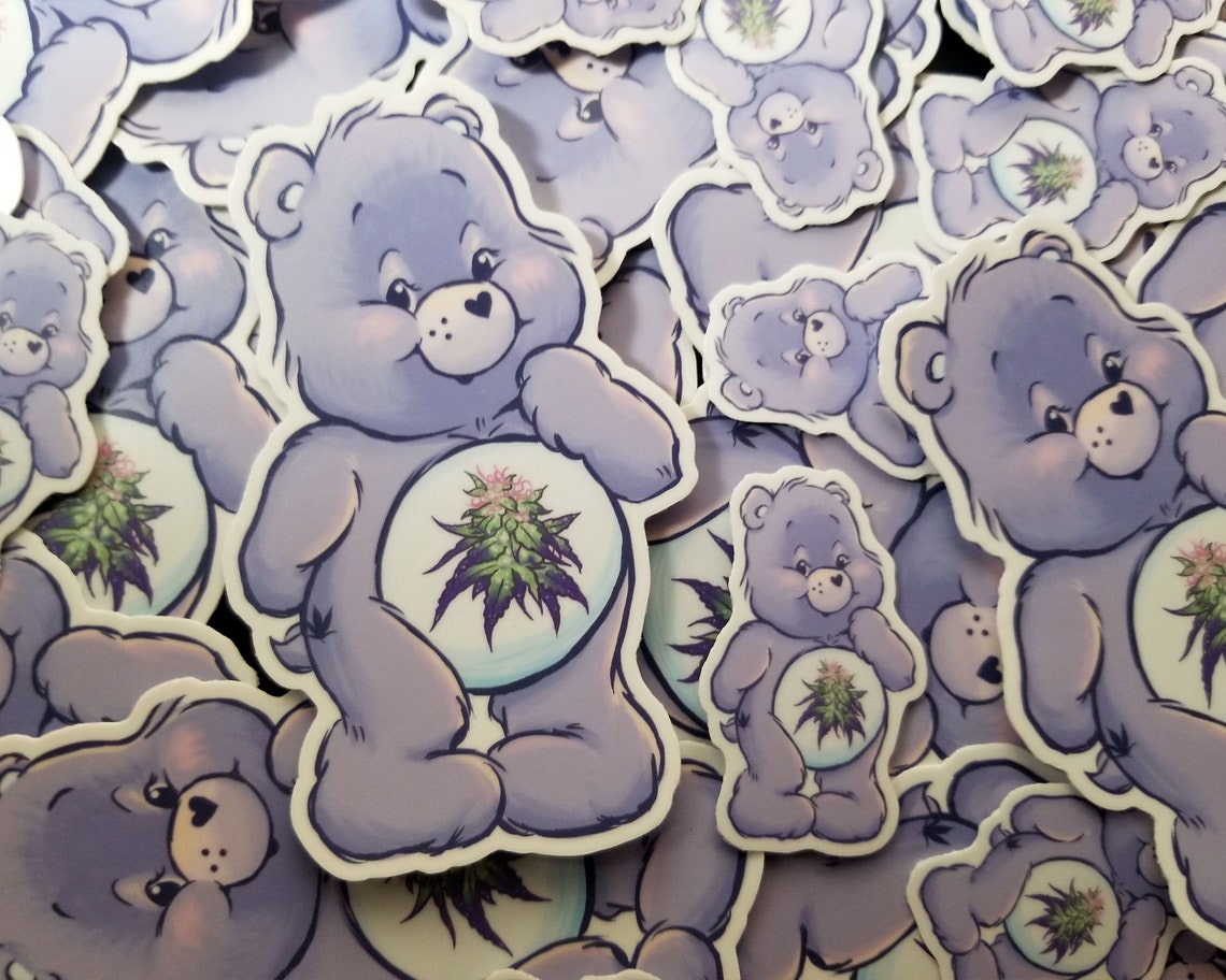 Kush Bear Vinyl Weed Sticker Marijuana Cannabis Art Decal | Etsy