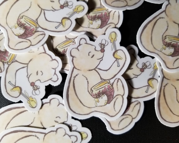 Dab Bear Vinyl Sticker Cute Weed Cartoon Wax Honey - Etsy