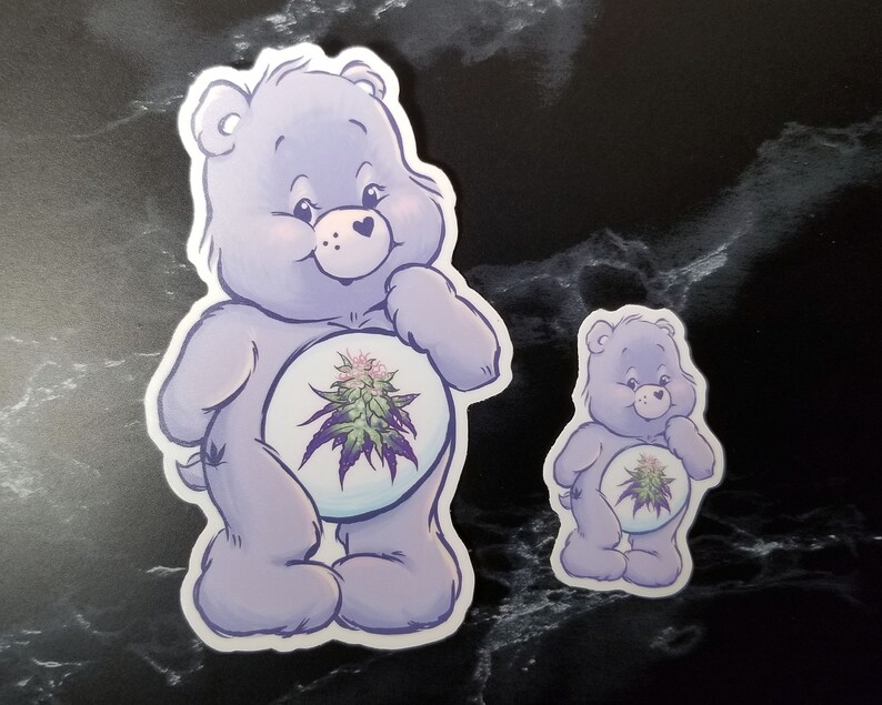 Kush Bear Vinyl Weed Sticker Marijuana Cannabis Art Decal | Etsy