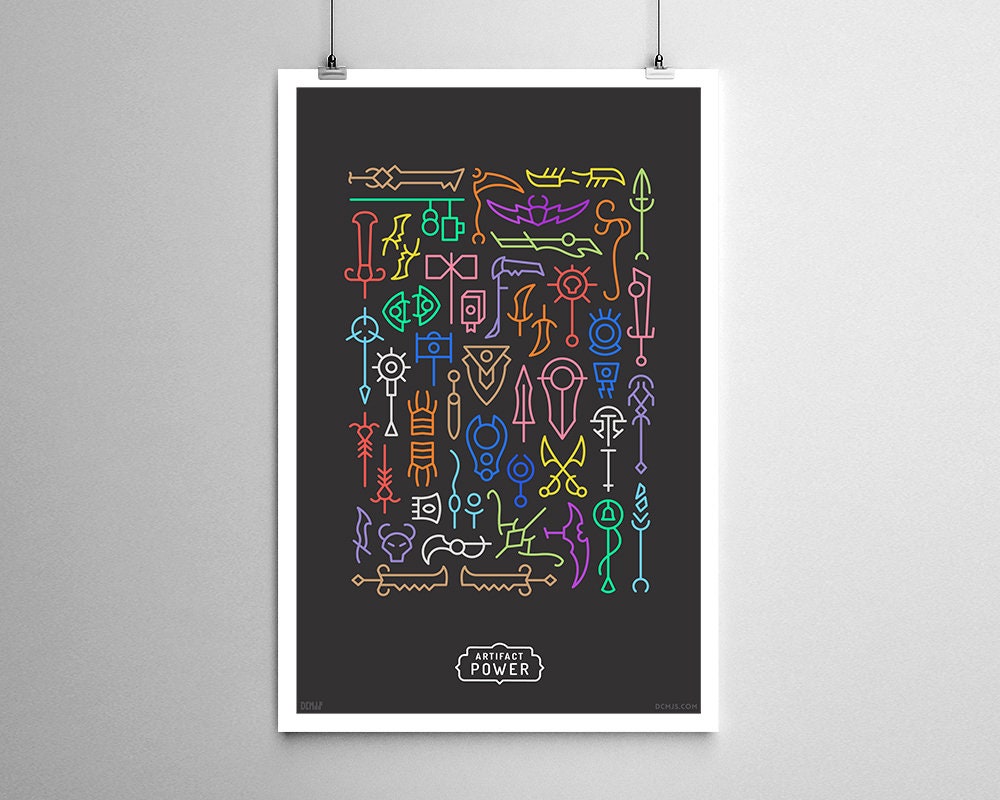 Artifact Power Matte Poster dark World of Warcraft - Etsy
