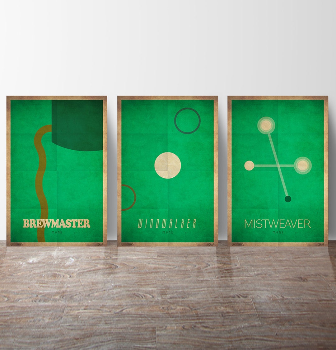 Monk Bundle - Wow Minimalist Class Poster Series - Etsy