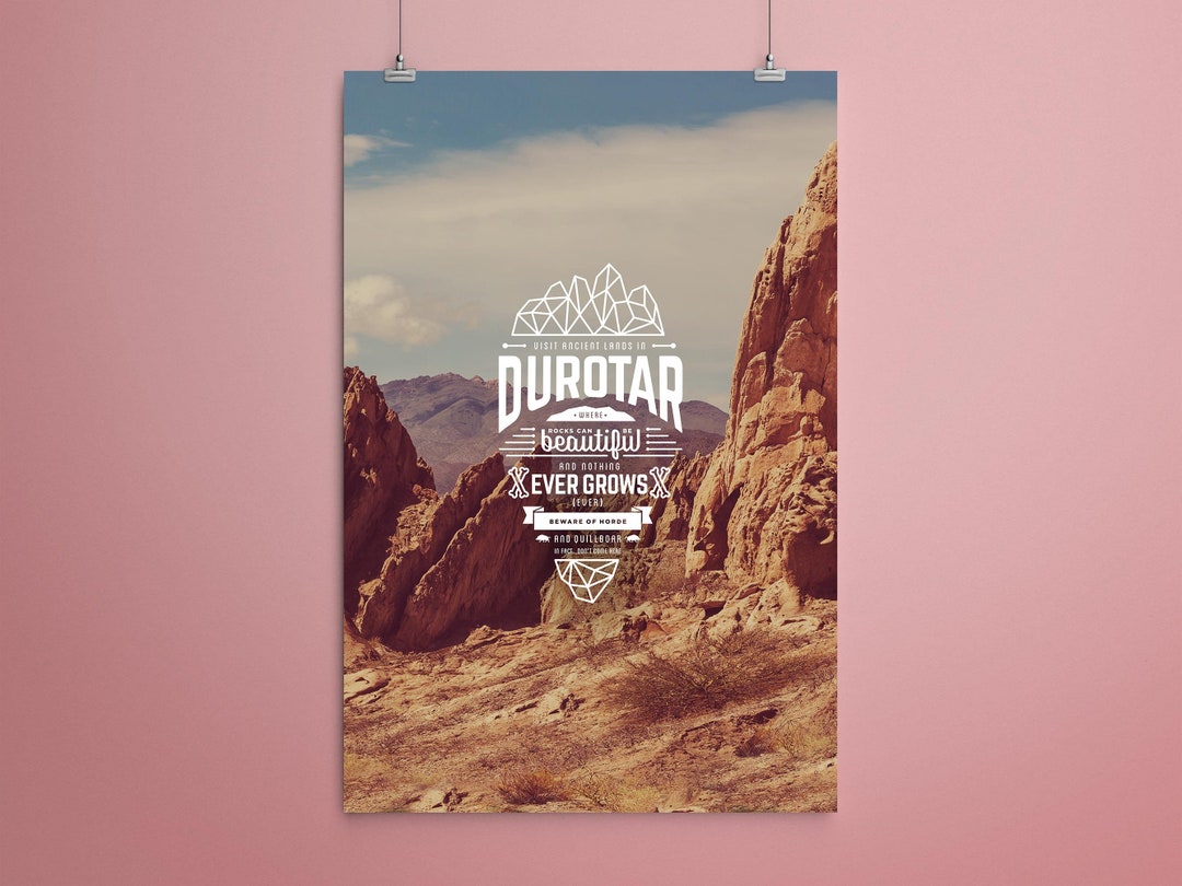 Durotar - Warcraft ATLAS Tourism Poster - Etsy
