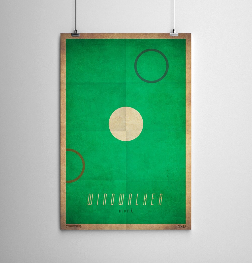 Windwalker Monk - Wow Minimalist Class Poster Series - Etsy