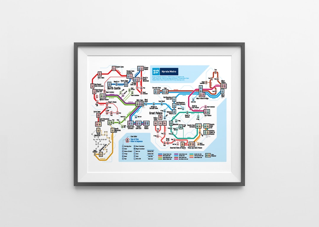 Zelda 2: the Adventure of Link - NES Map Series - Etsy