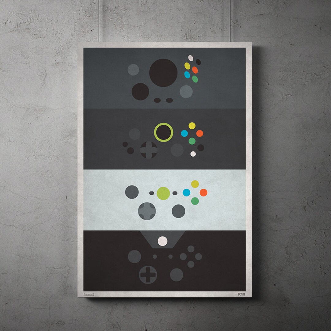 Microsoft Xbox Controller Minimalist Poster - Etsy