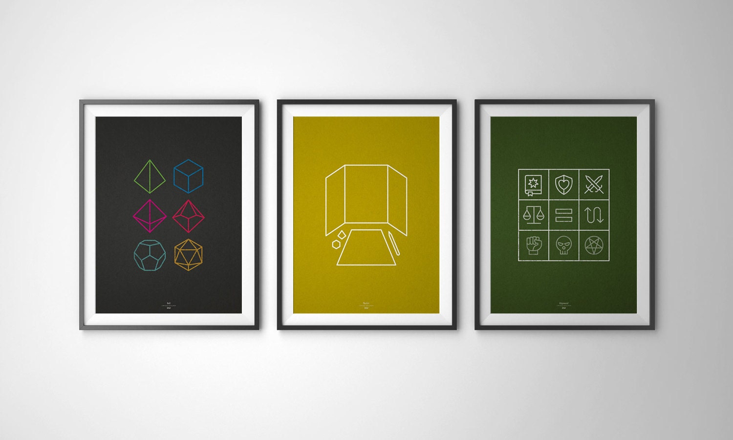 All 6 Designs - Dungeons & Dragons Line Art Series - Etsy