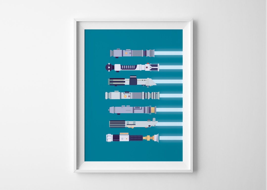 Blue - Star Wars RGB Lightsaber Color Poster Series - Etsy