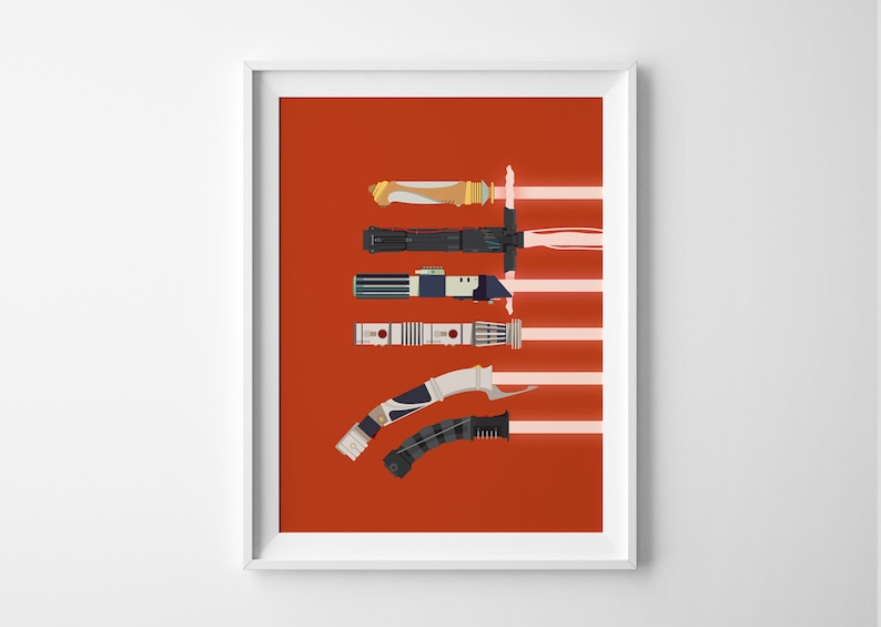 All 3 Colors Star Wars RGB Lightsaber Color Poster Series - Etsy UK