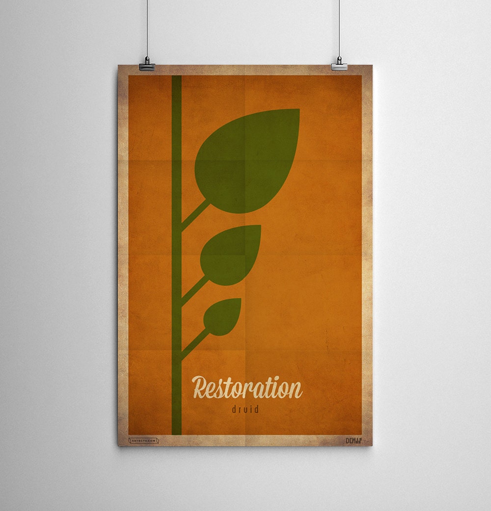 Druid Bundle - Wow Minimalist Class Poster Series - Etsy