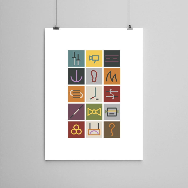 Teenage Mutant Ninja Turtles Lexigram Minimalist Poster | Etsy