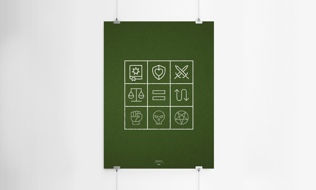 Alignment - Dungeons & Dragons Line Art Series - Etsy