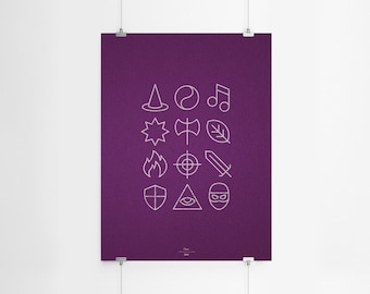 Character Dungeons & Dragons Line Art Series | Etsy