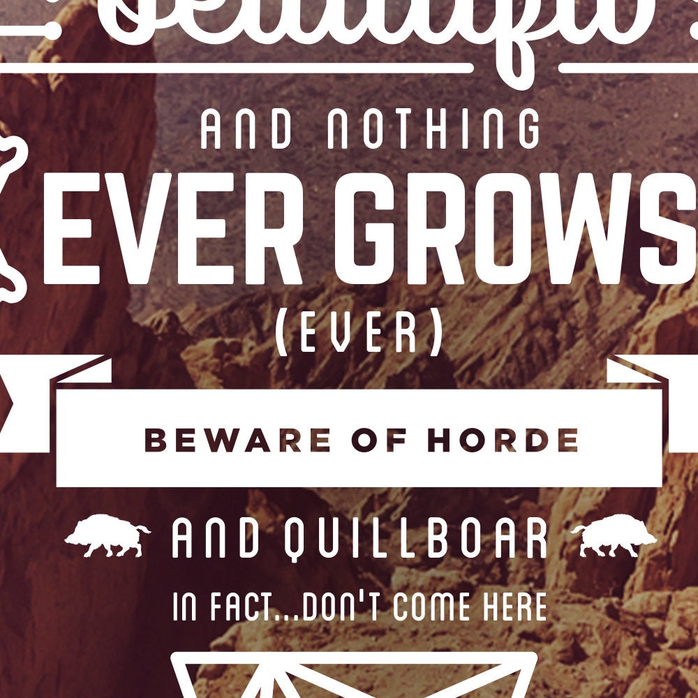 Durotar Warcraft ATLAS Tourism Poster - Etsy