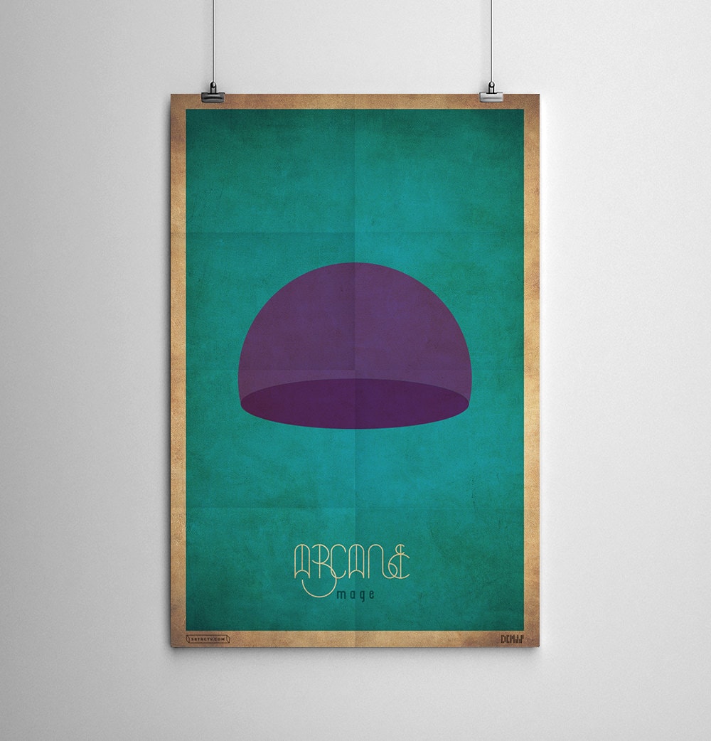 Mage Bundle - Wow Minimalist Class Poster Series - Etsy