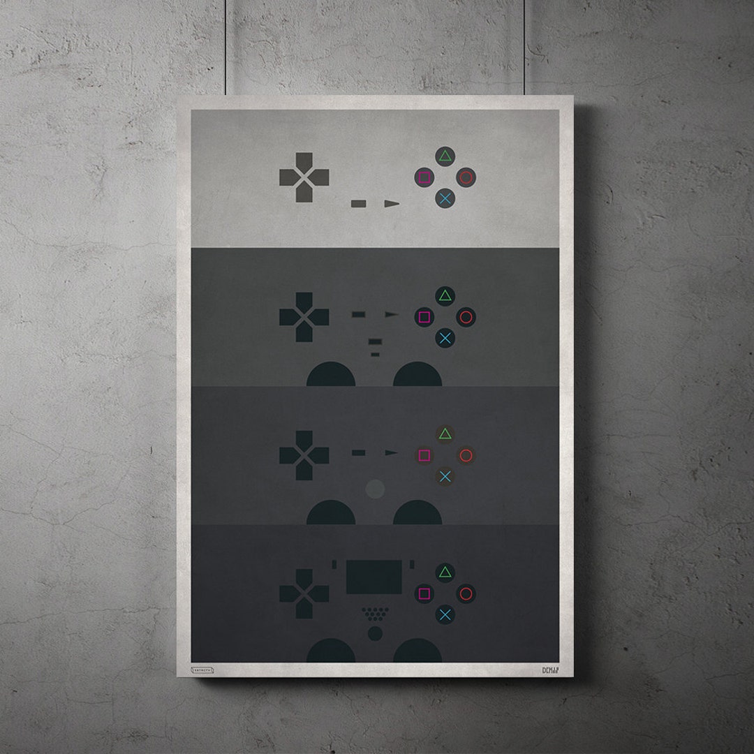 Sony Playstation Controller Minimalist Poster - Etsy