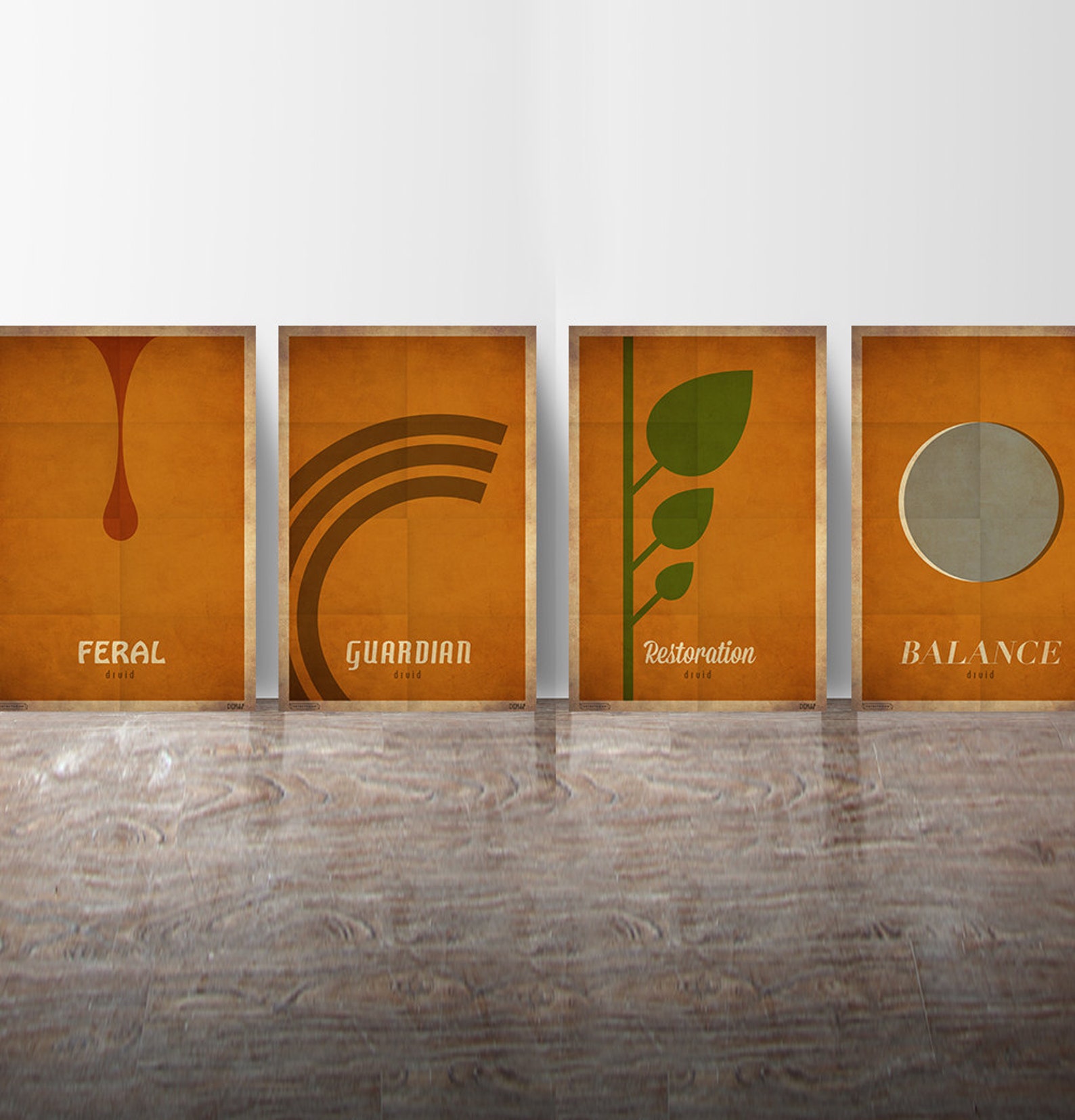 Druid Bundle - Wow Minimalist Class Poster Series - Etsy