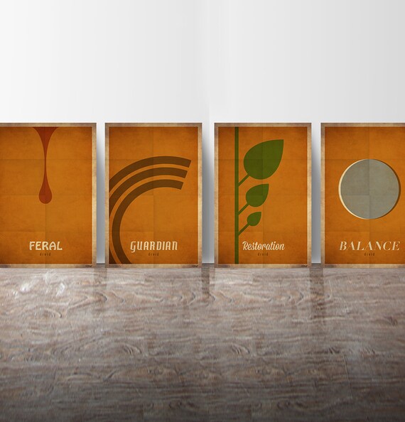Druid Bundle Wow Minimalist Class Poster Series | Etsy