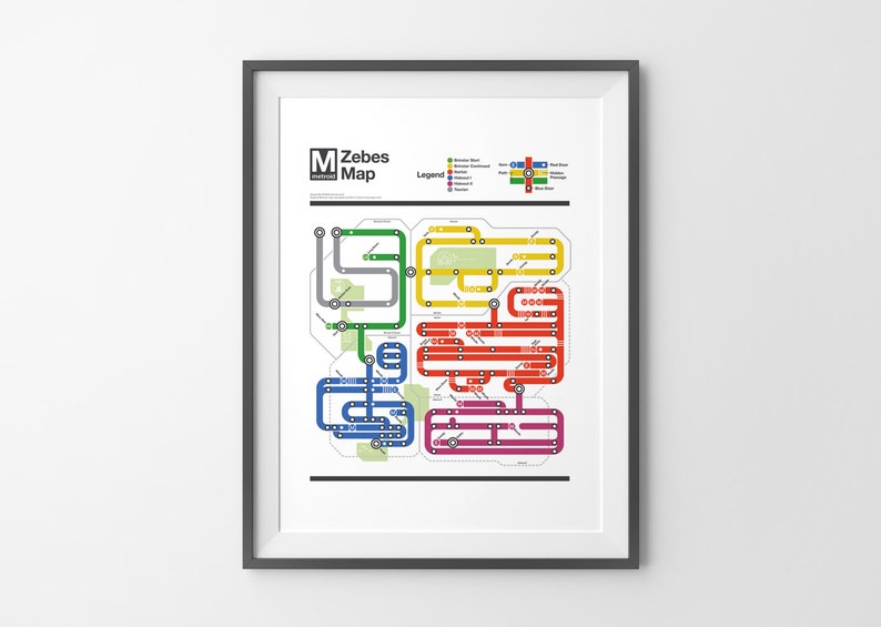 Metroid Metro - NES Map Series - Etsy