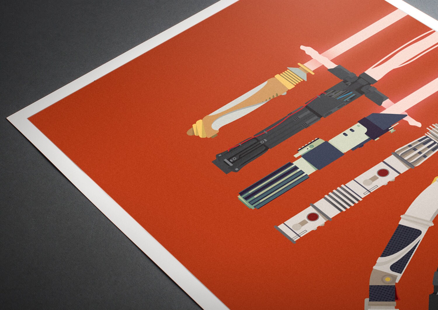 Red - Star Wars RGB Lightsaber Color Poster Series - Etsy