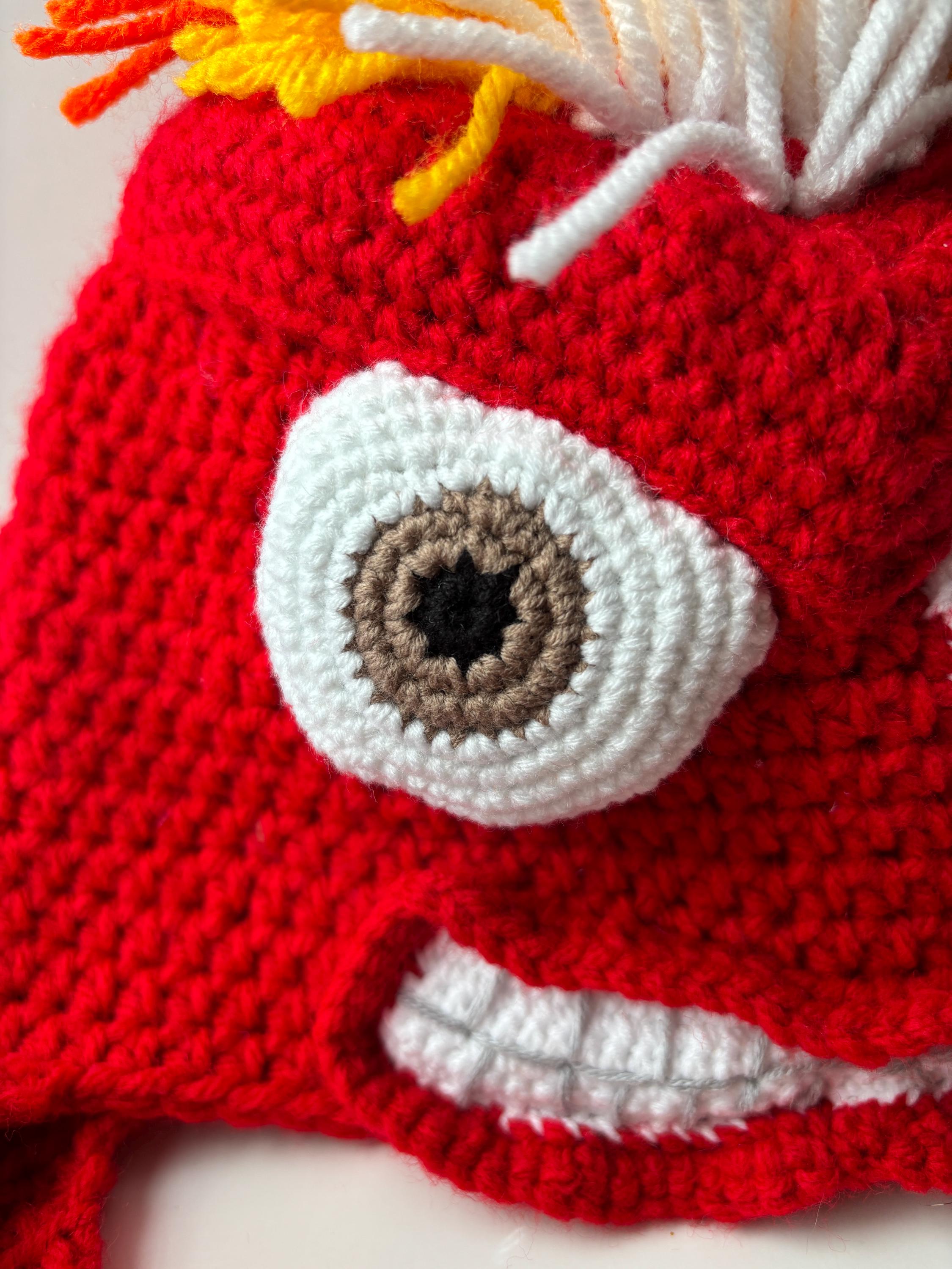 Inside Out Anger Hat: Halloween Costume, Winter Hat - Etsy