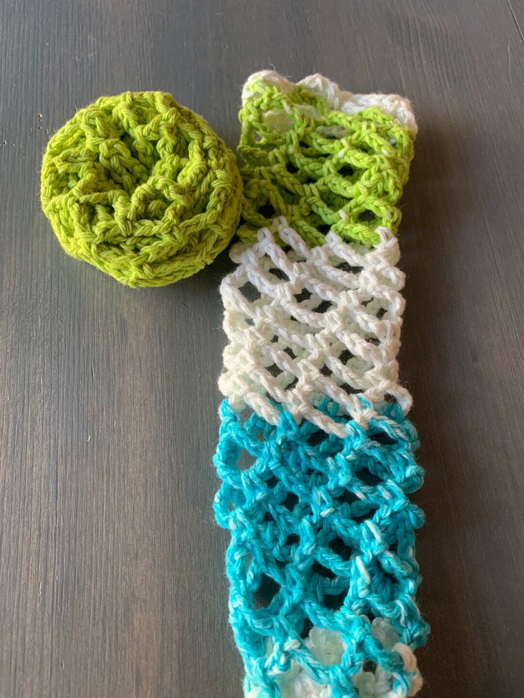 Rolled up Dish Scrubby - Etsy