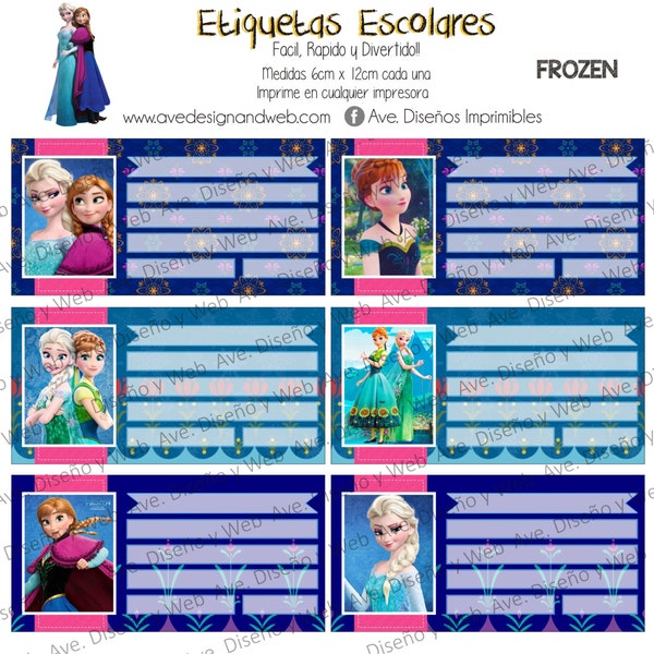 Frozen Labels - Etsy