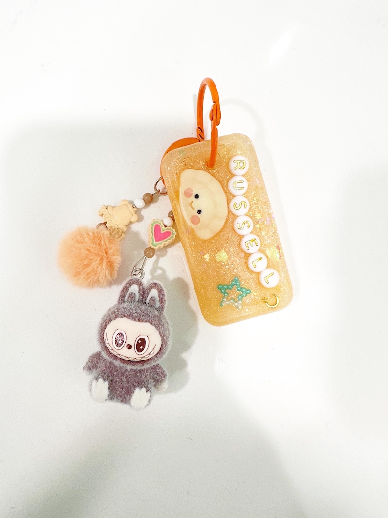 Custom Resin Name Tag Keychain: Kawaii Backpack, Keychain, Purse Charm ...