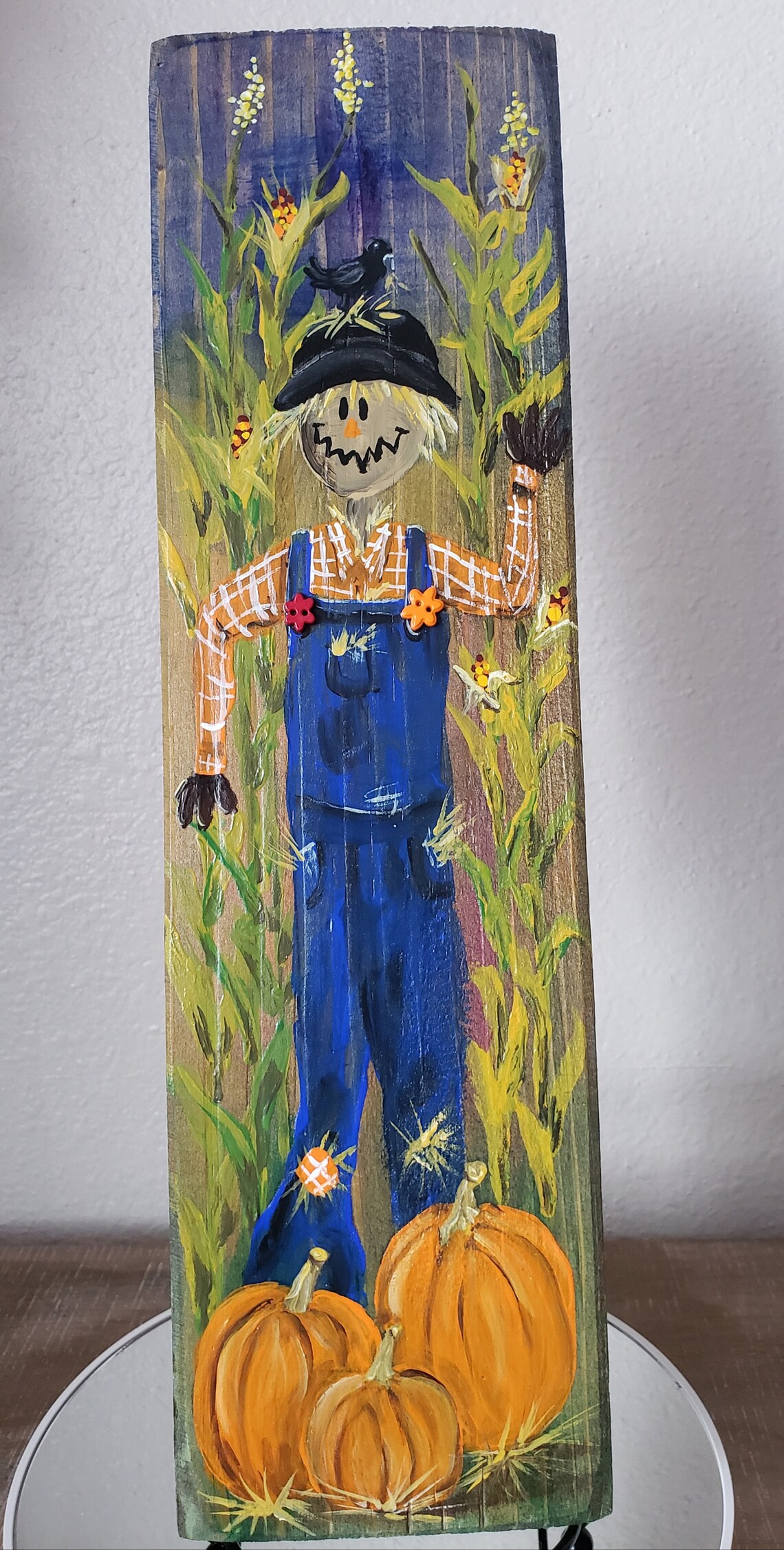 Scarecrow. Homemade Scarecrow. Acrylic Painted Scarecrow. Garden ...