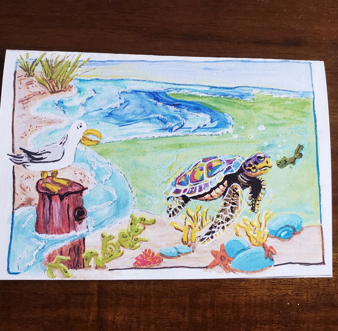 Sea Turtle Greeting Card. All Occasion Card. Love Card. Sea Turtle ...