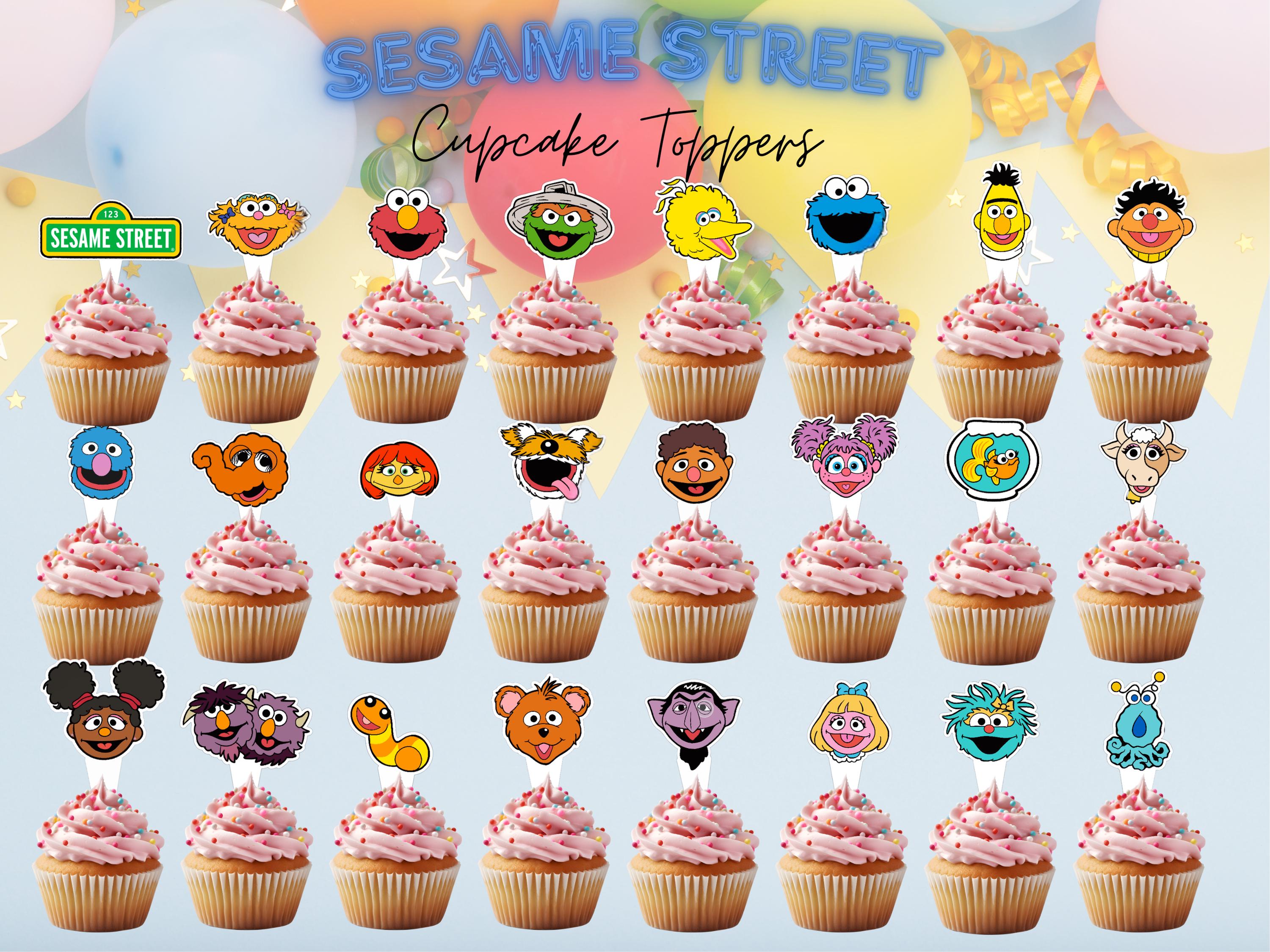 Sesame Street Cupcake Toppers 24 Count - Etsy