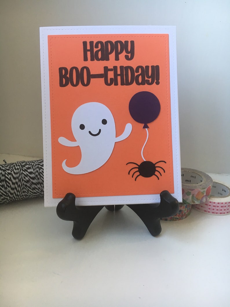 Happy Birthday Card happy Boo-thday Halloween | Etsy