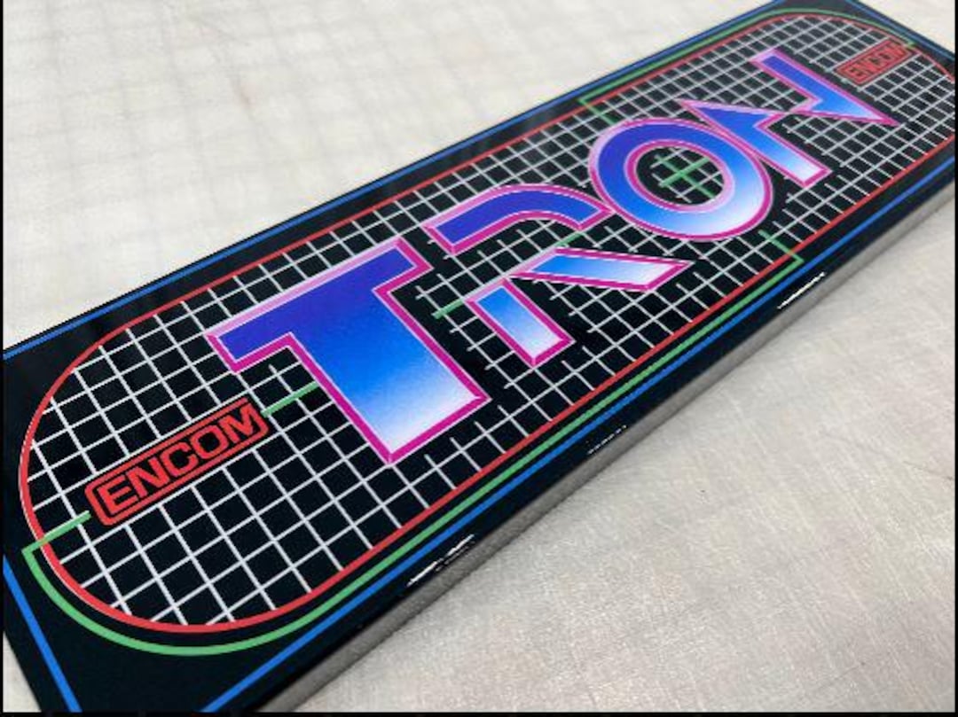 Arcade 1up Slip on Replacement Tron ENCOM Marquee - Etsy