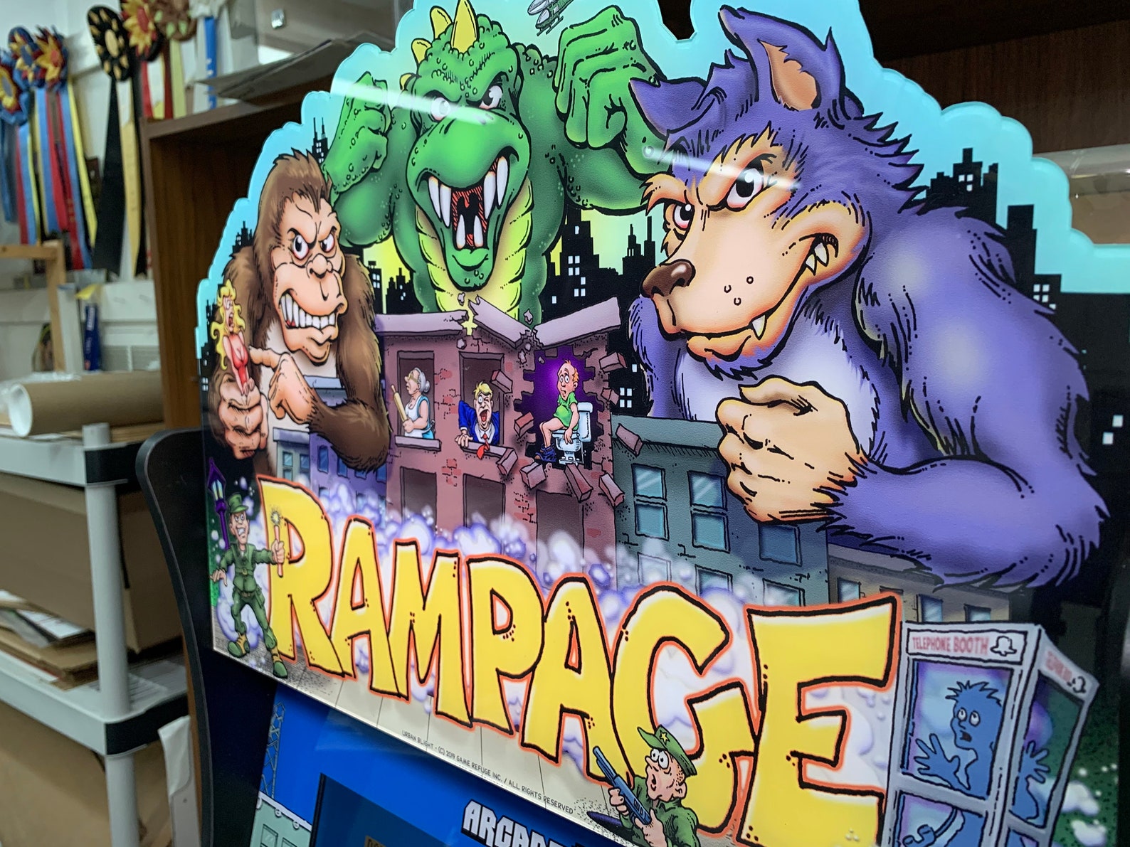 Arcade 1up Rampage Marquee Topper. - Etsy