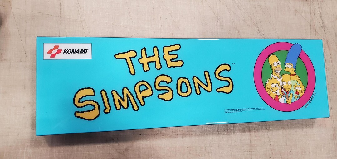 Arcade 1up Slip on Replacement Simpsons Marquee - Etsy