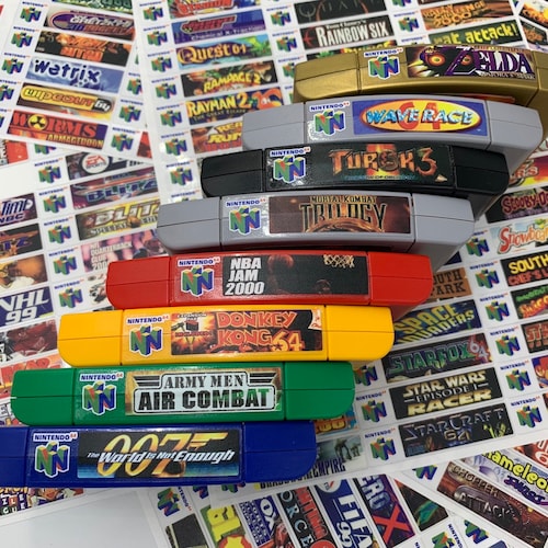 Japan Nintendo 64 N64 Sticker End Labels for All 196 Custom - Etsy
