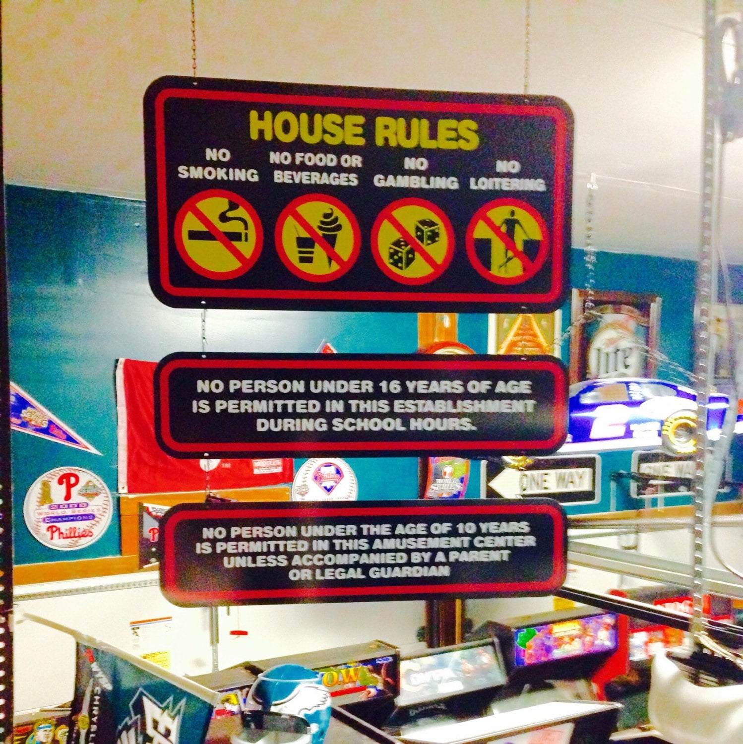 24" Reproduction Time Out Arcade House Rules Signs - Etsy