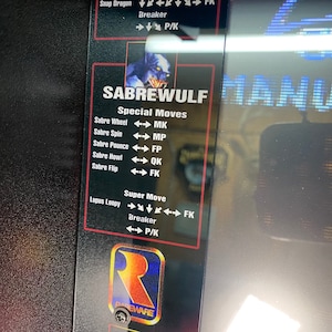 Arcade 1up Killer Instinct 1 or 2 Moves Bezel - Etsy