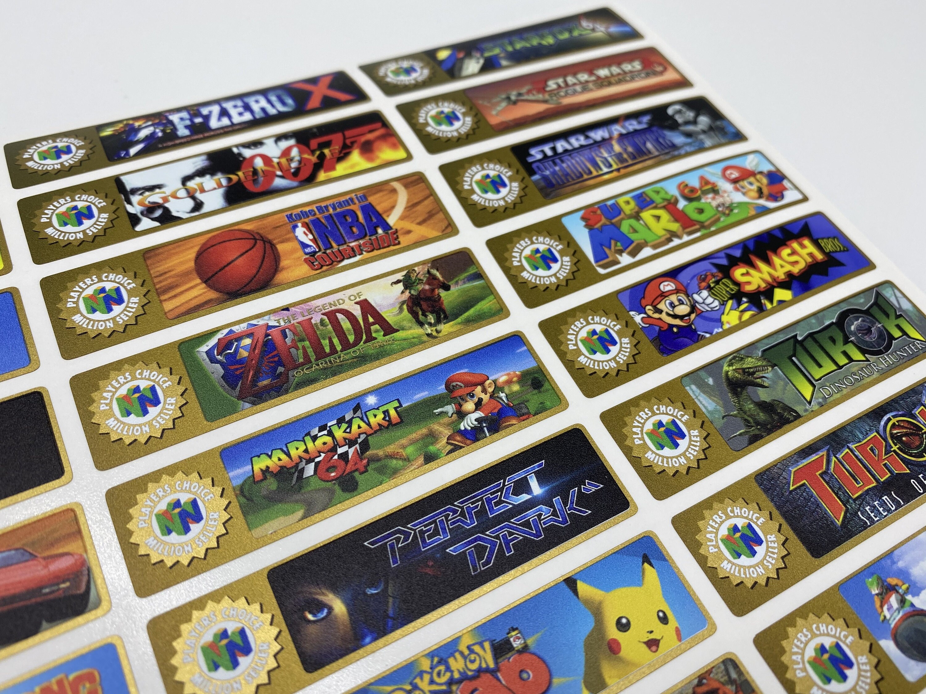 Nintendo 64 Players Choice End Labels | Etsy