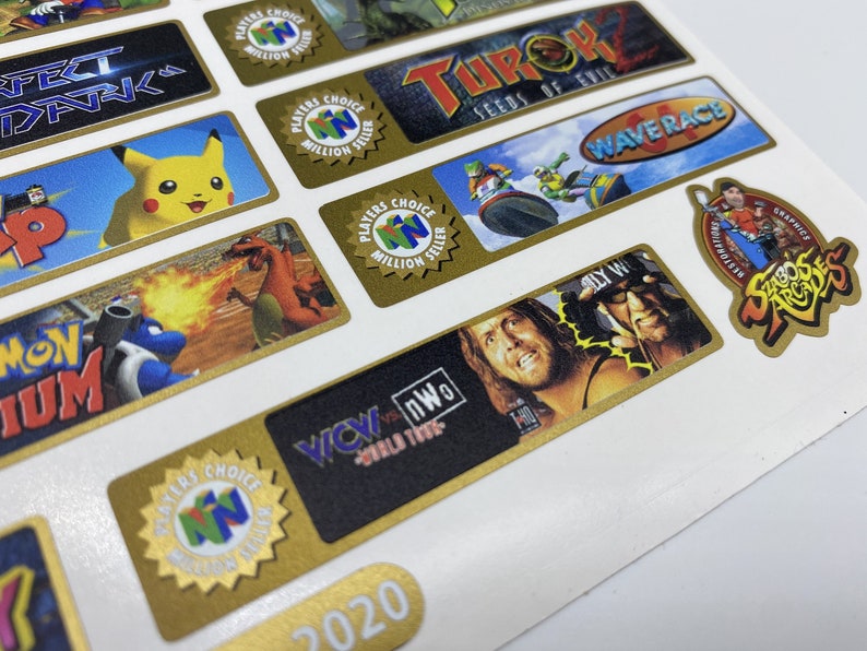 Nintendo 64 Players Choice End Labels | Etsy