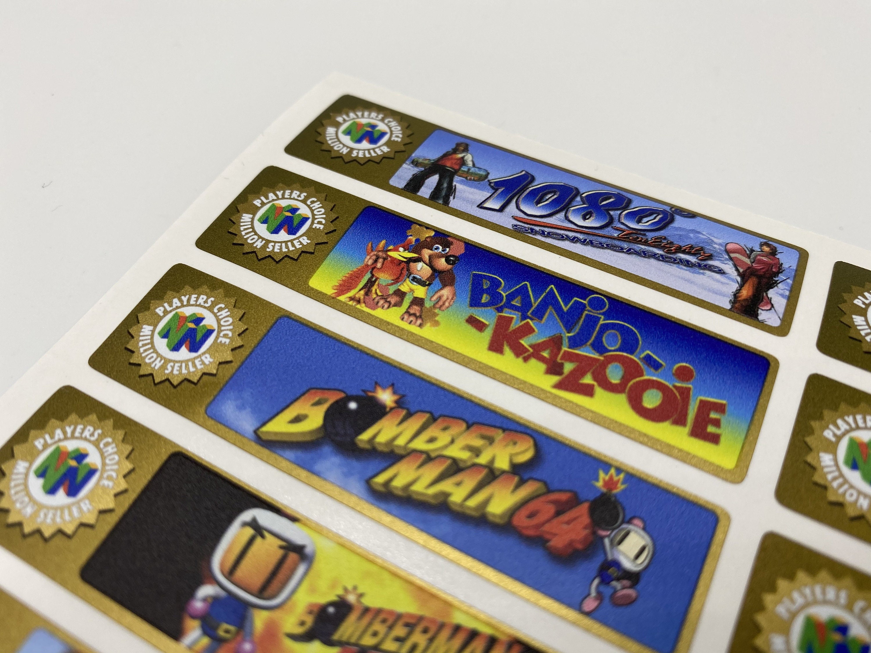 Nintendo 64 Players Choice End Labels | Etsy