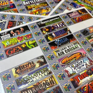 Nintendo N64 End Labels -includes Full Library - Etsy