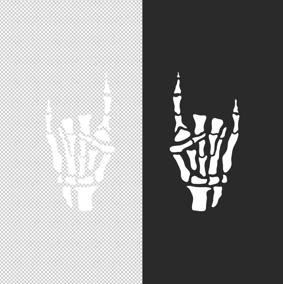 Skeleton Rocker Hands, Halloween Graphic, PERSONAL USE, Transparent Png ...