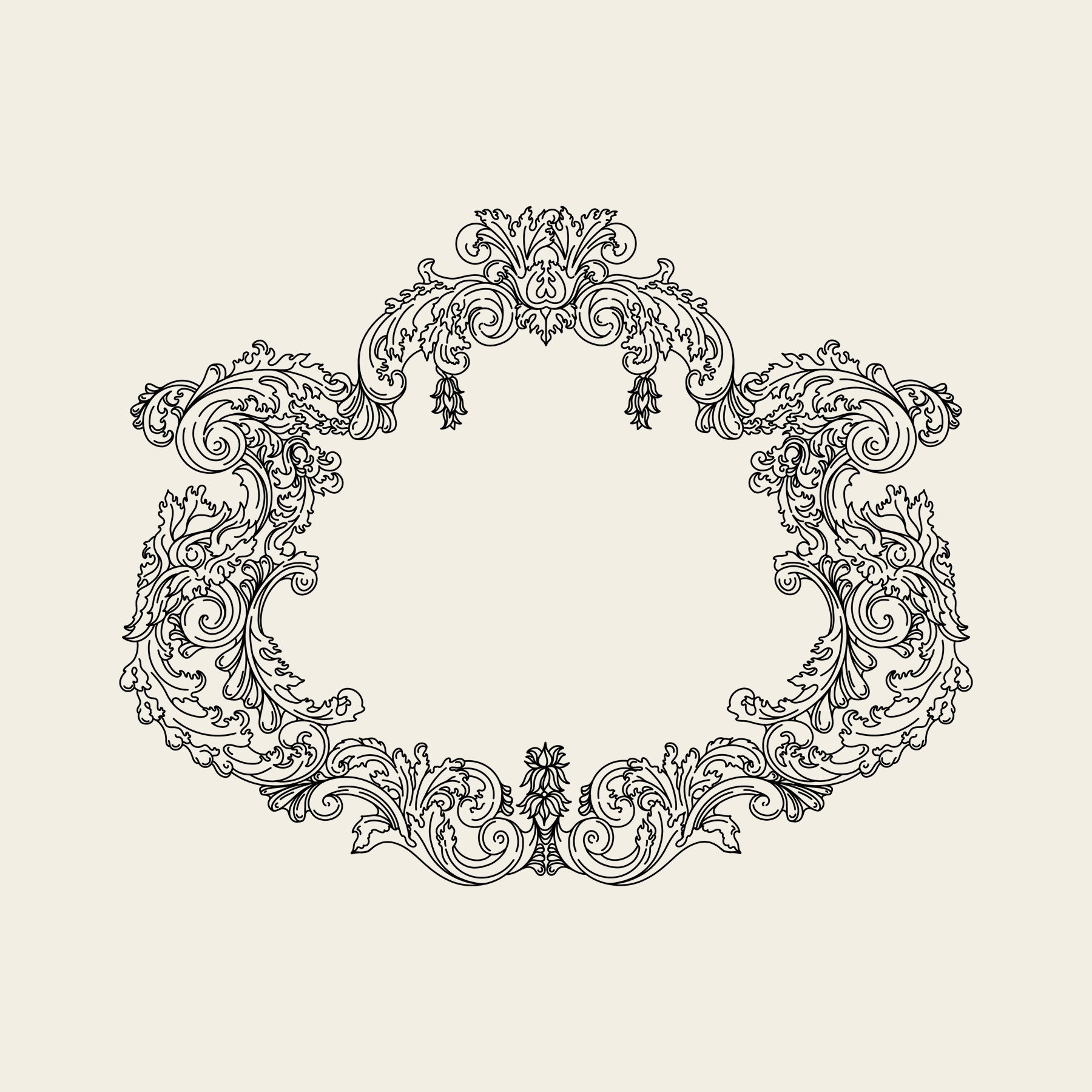 Baroque Frame, Ornament Element, PERSONAL USE, Transparent Png Digital ...